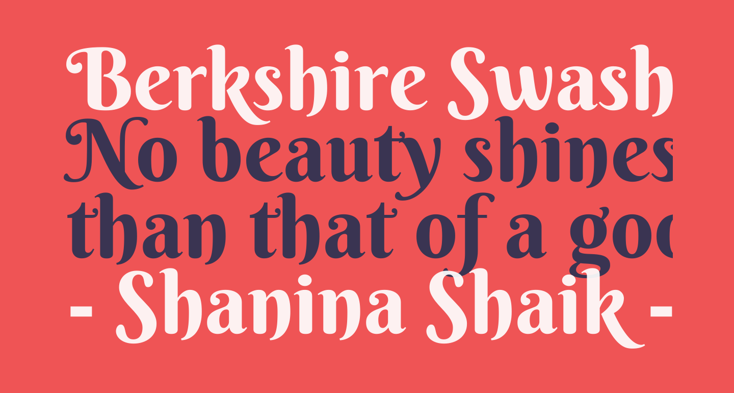 Berkshire Swash Regular free Font - What Font Is