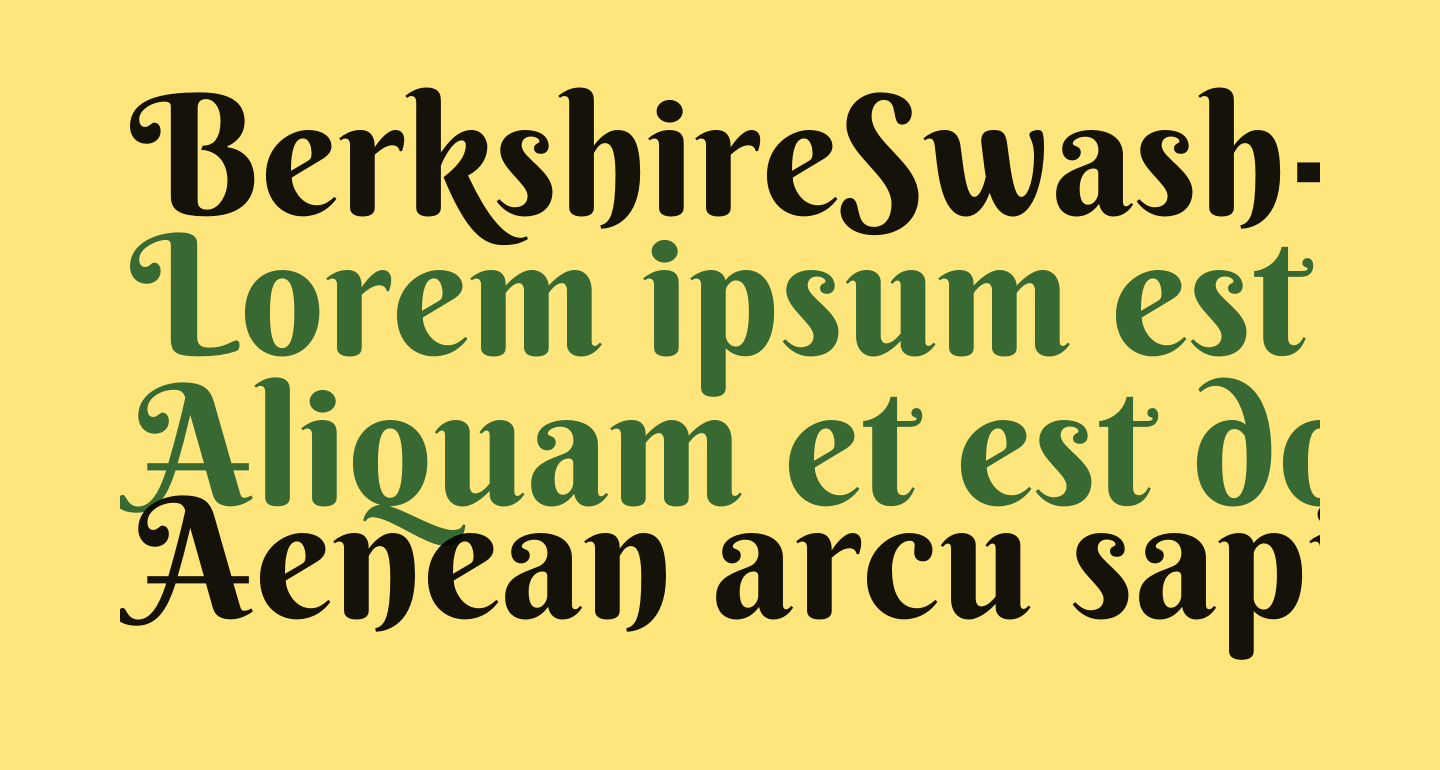 BerkshireSwash-Regular free Font - What Font Is