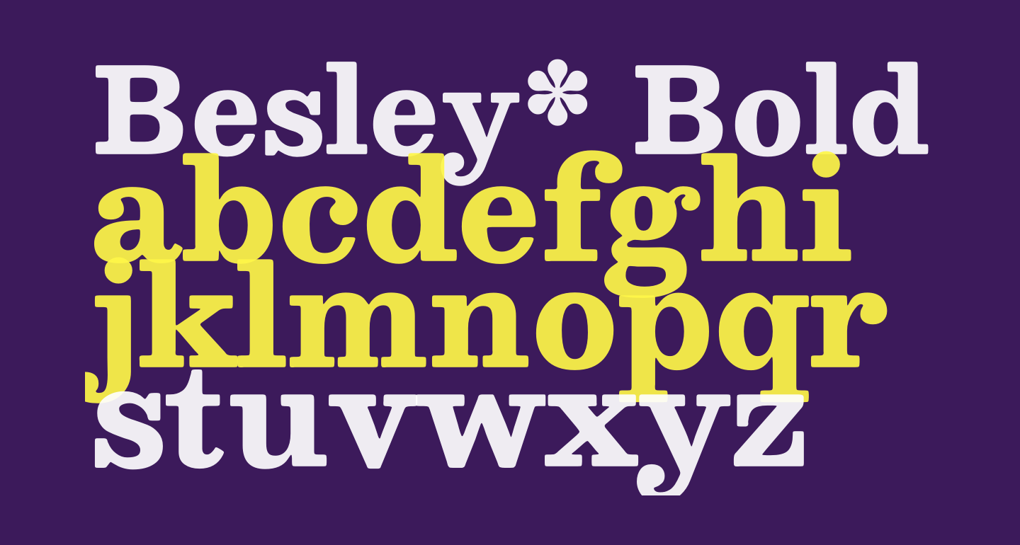 Besley* Bold free Font - What Font Is