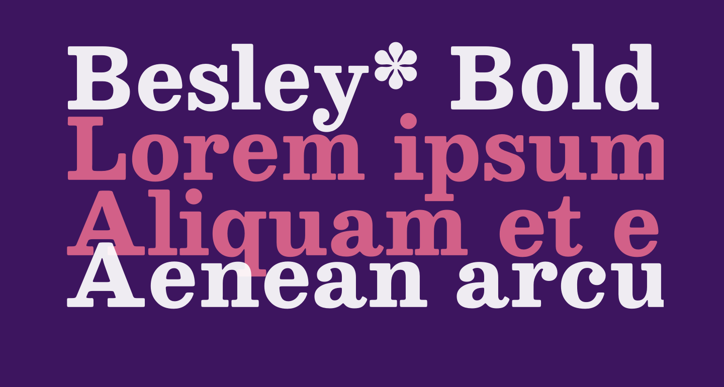 Besley* Bold free Font - What Font Is