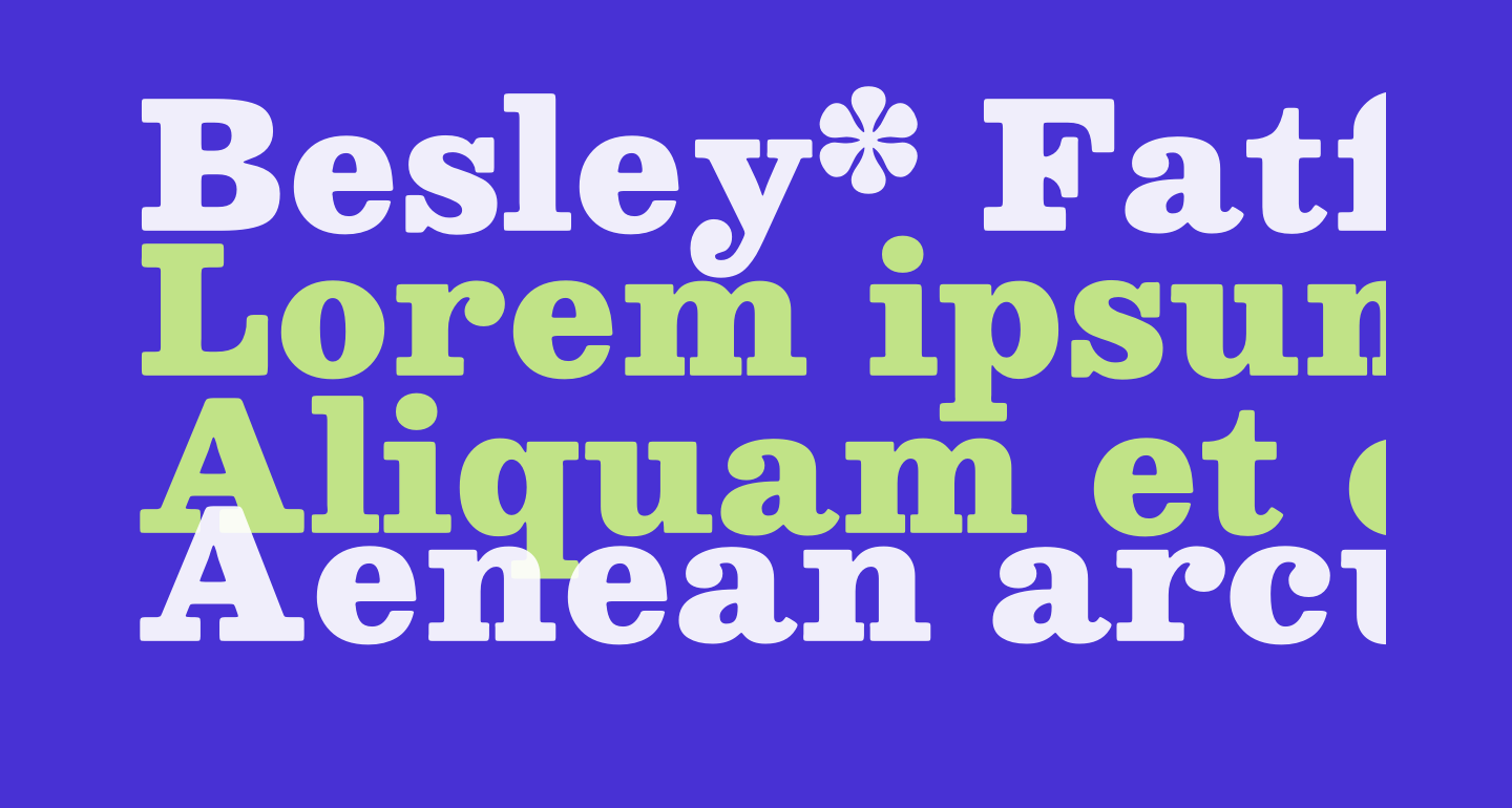 Besley* Fatface free Font - What Font Is