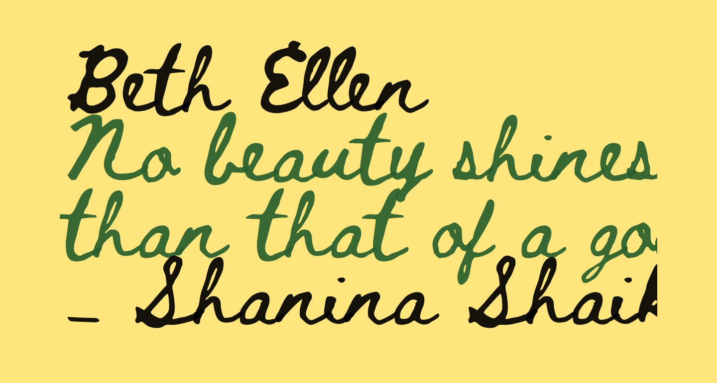Beth Ellen free Font - What Font Is