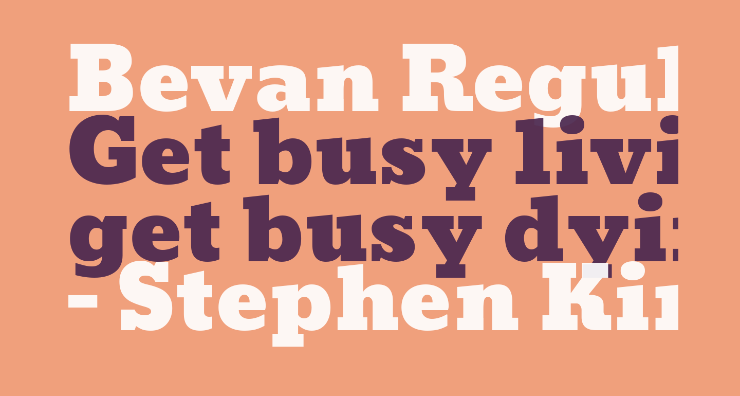Bevan Regular free Font - What Font Is
