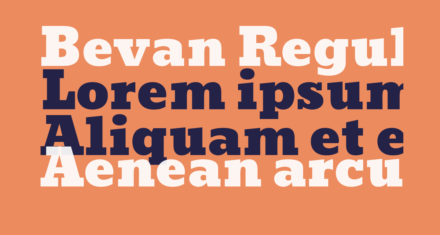 Bevan Regular free Font - What Font Is
