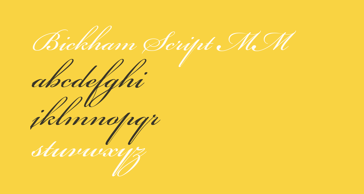 Bickham Script MM free Font - What Font Is