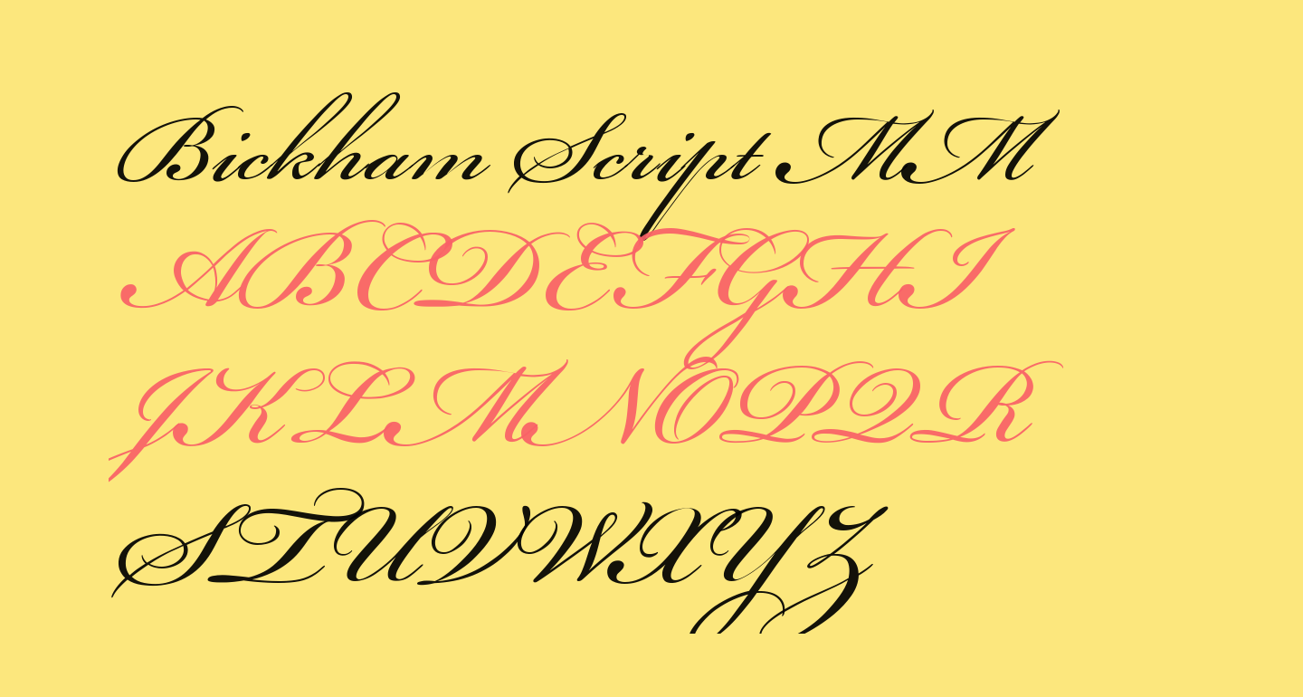 Bickham Script MM free Font - What Font Is