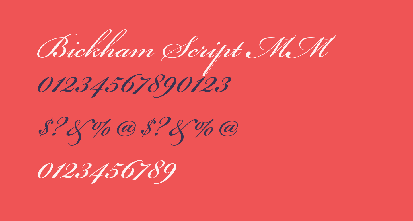 Bickham Script MM free Font - What Font Is