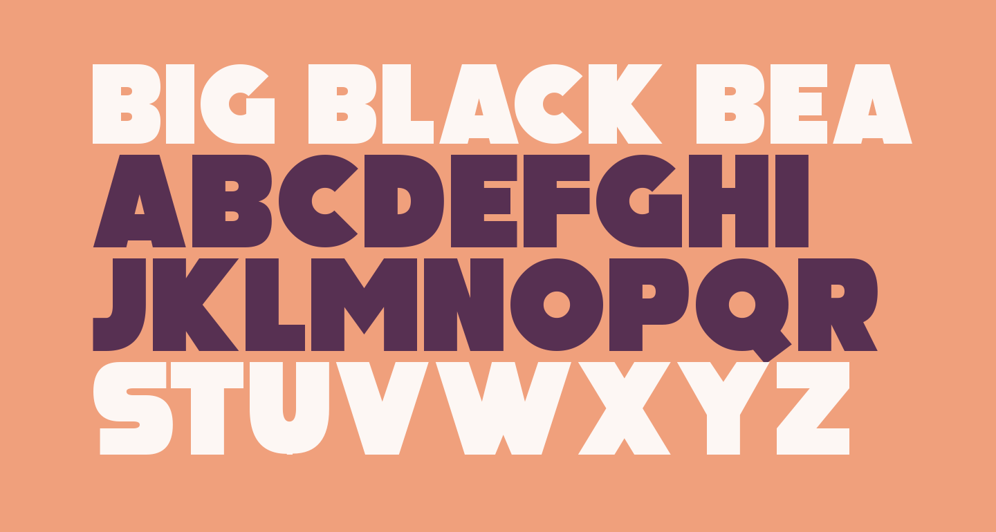 Big Black Bear free Font - What Font Is