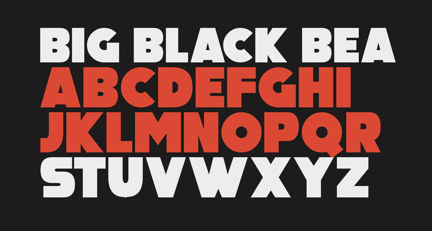 Big Black Bear free Font - What Font Is