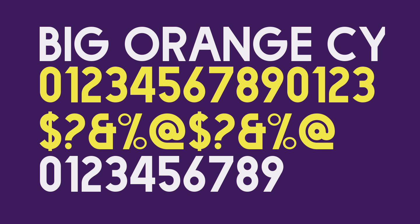 Big Orange Cyrillic free Font - What Font Is