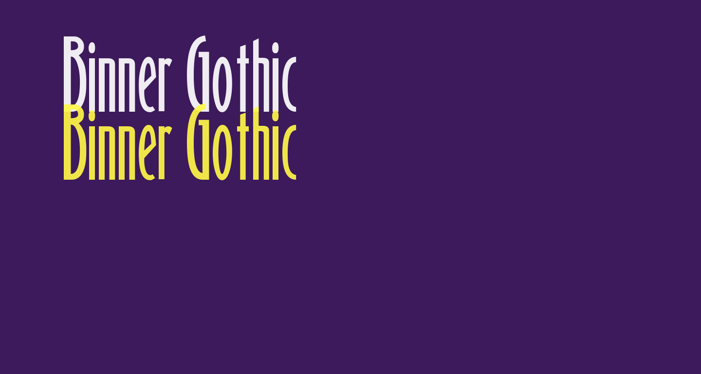 Binner Gothic free Font - What Font Is