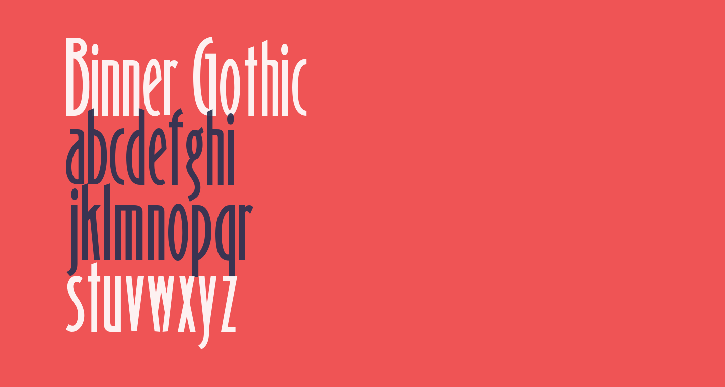 Binner Gothic free Font - What Font Is