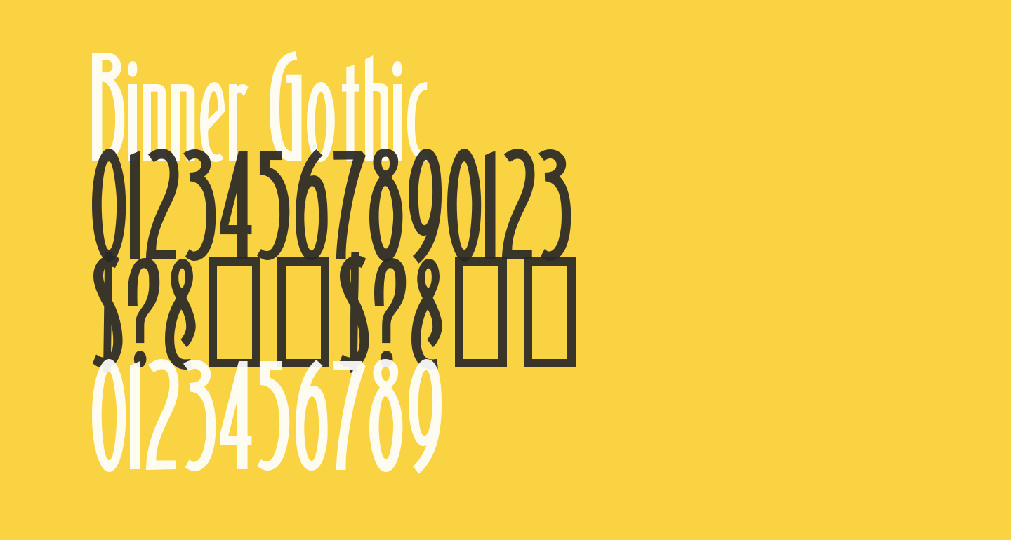 Binner Gothic free Font - What Font Is
