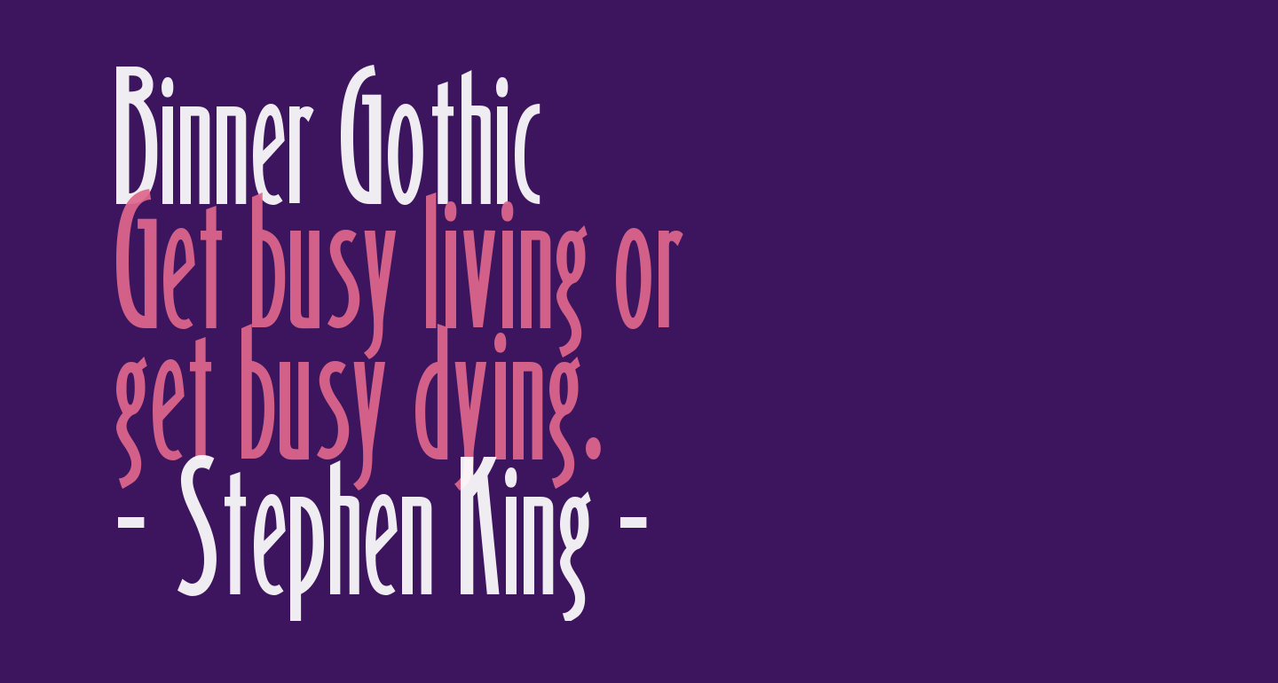 Binner Gothic free Font - What Font Is