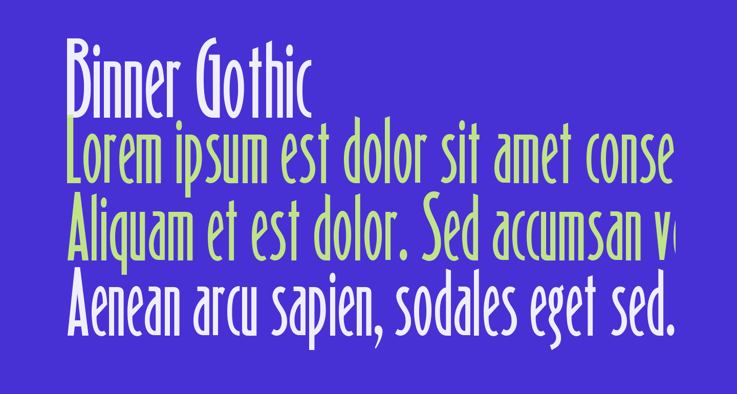 Binner Gothic free Font - What Font Is