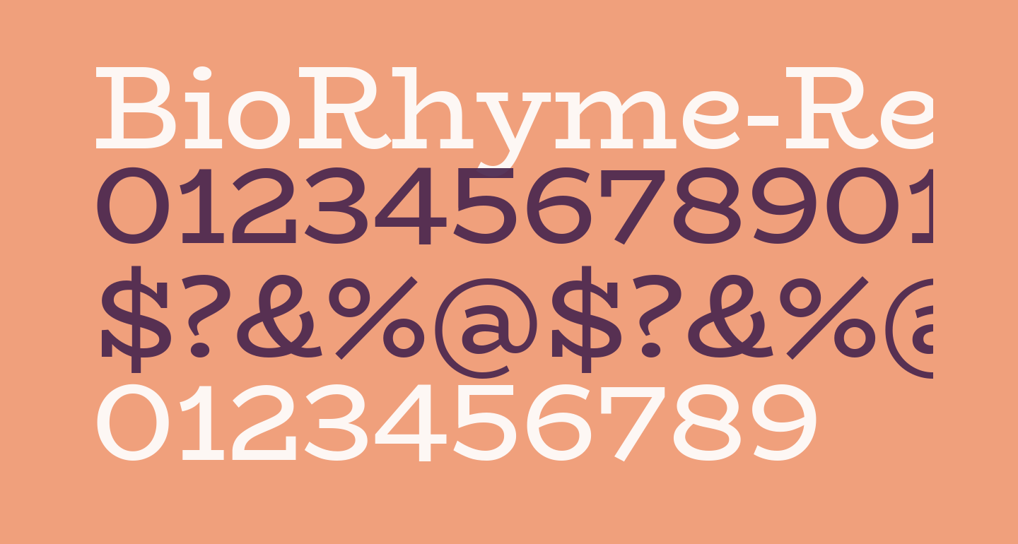 BioRhyme-Regular free Font - What Font Is