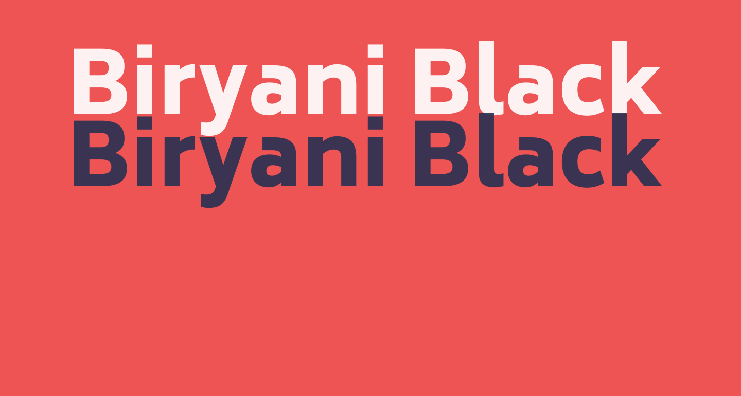 Biryani Black free Font - What Font Is