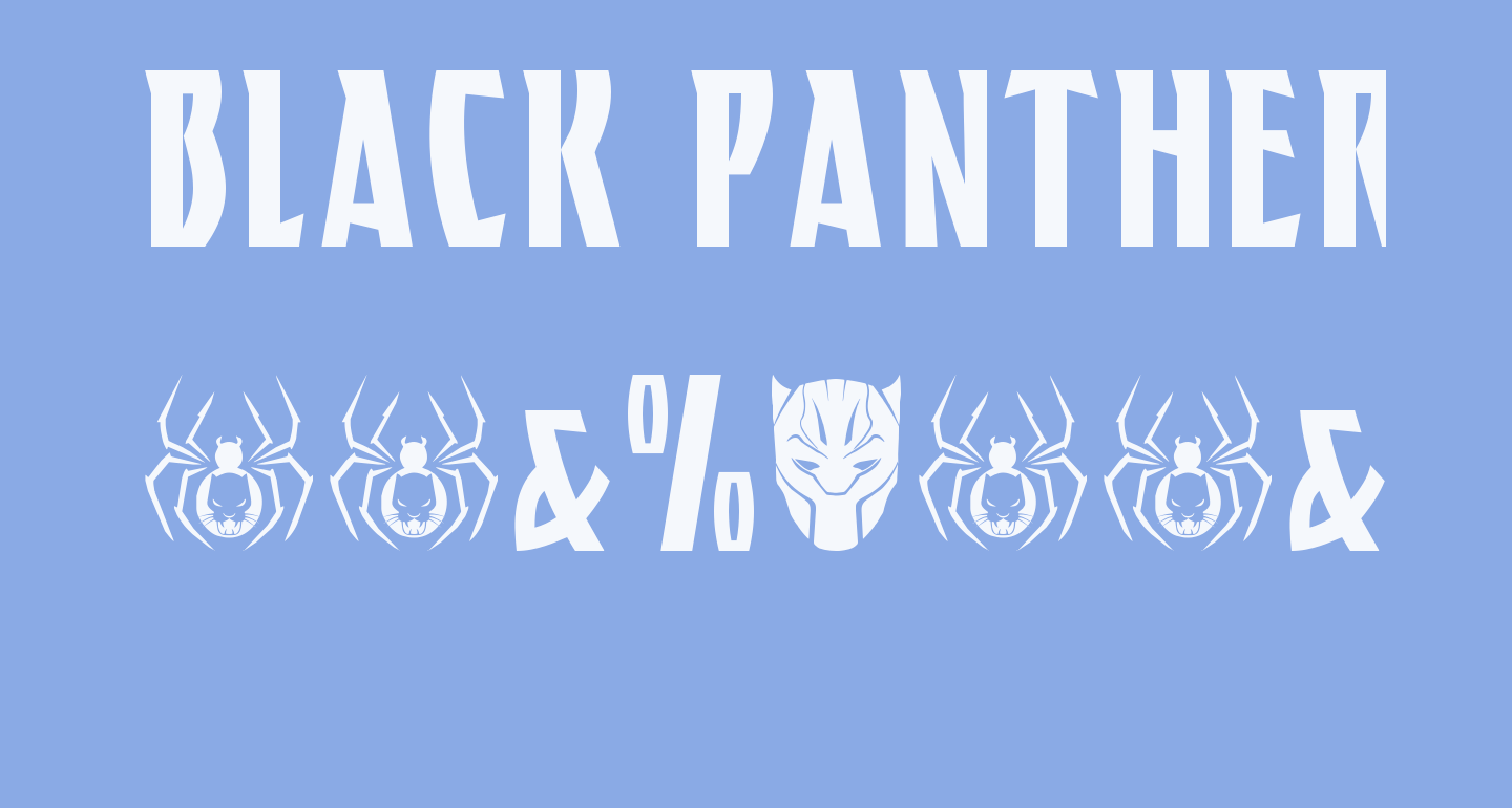 BLACK PANTHER free Font - What Font Is