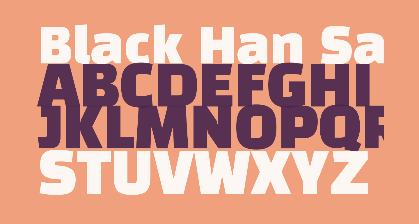 Black Han Sans Regular free Font - What Font Is