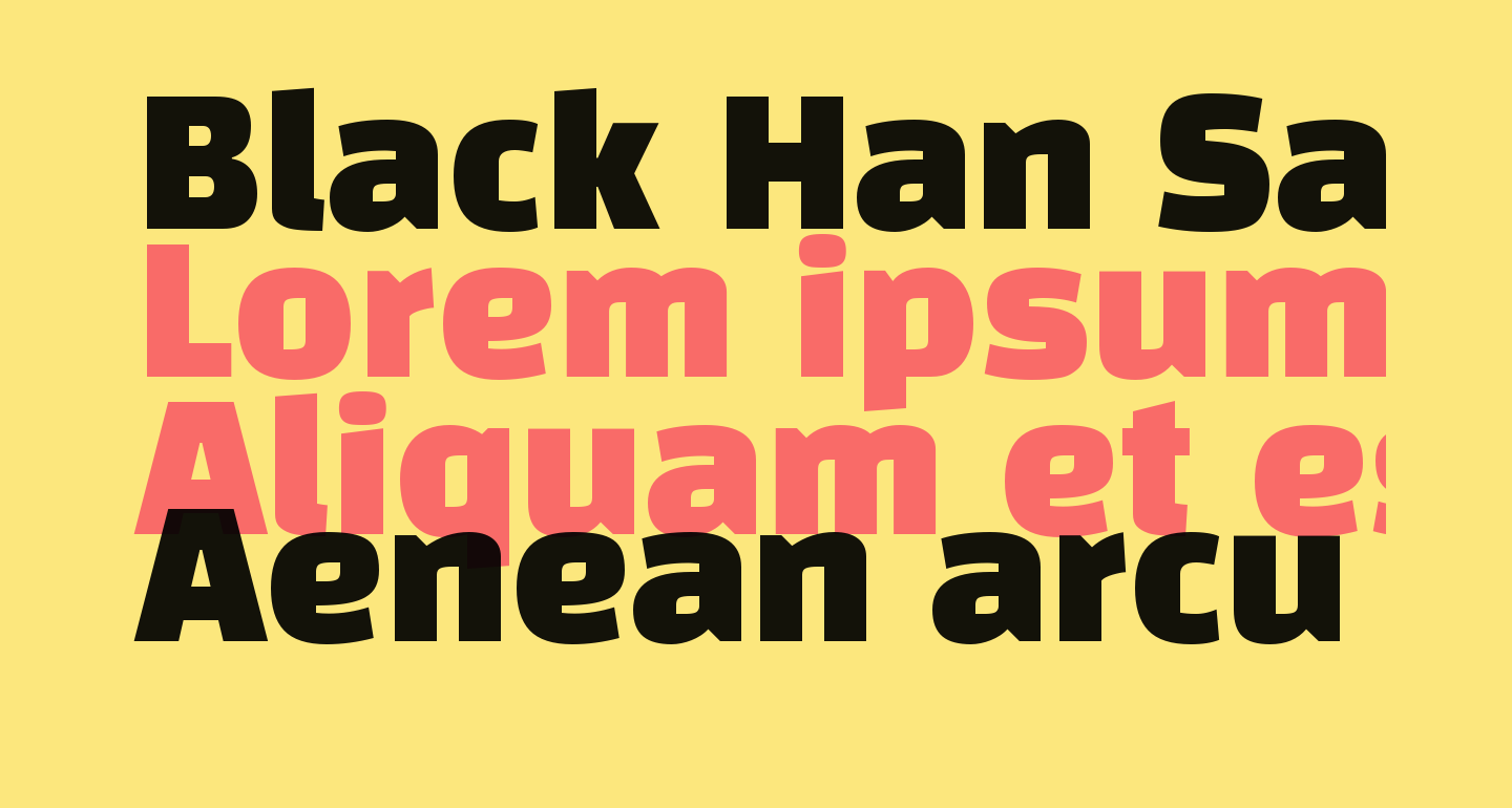 Black Han Sans Regular free Font - What Font Is
