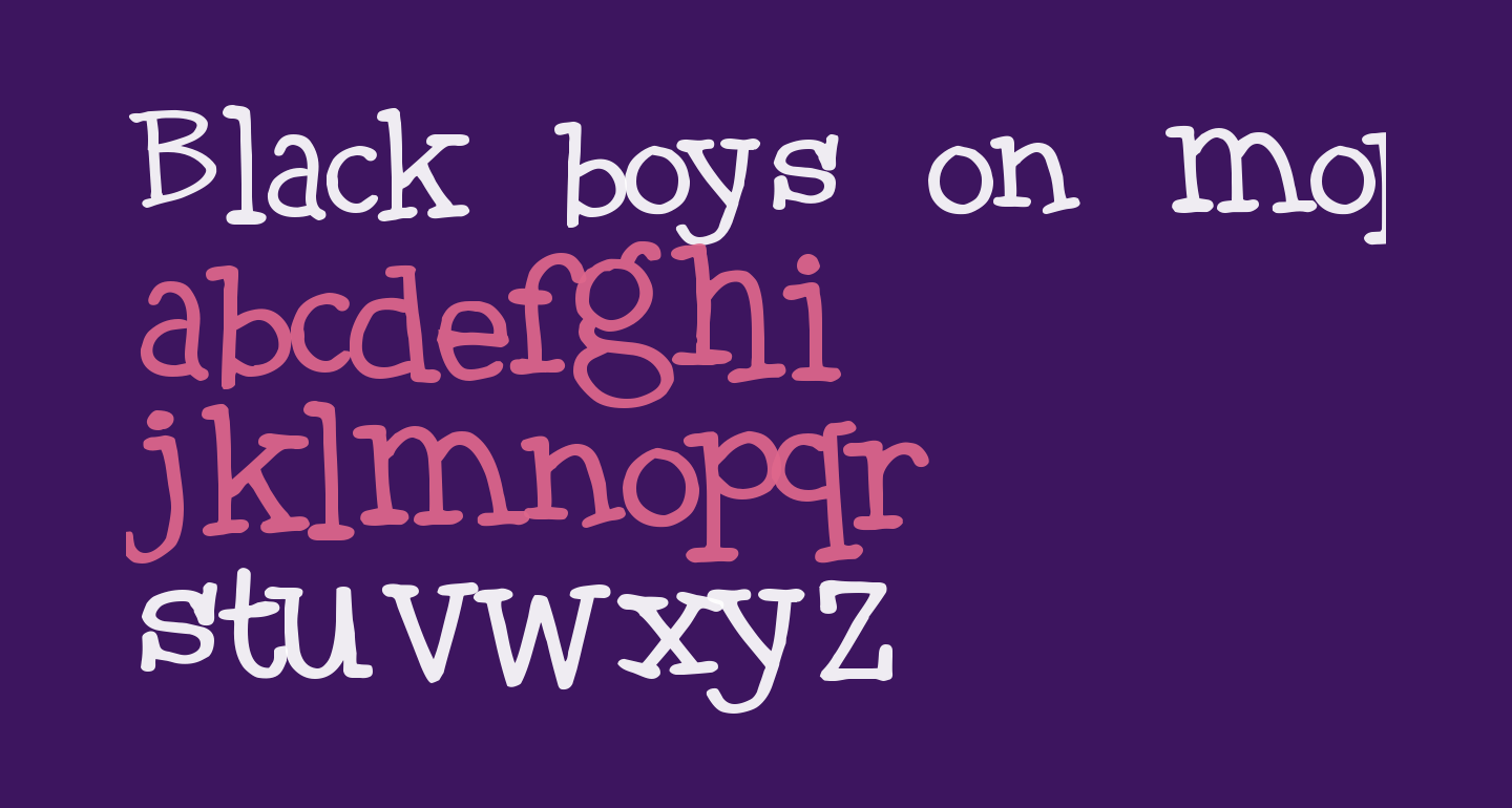 Black boys on mopeds free Font - What Font Is