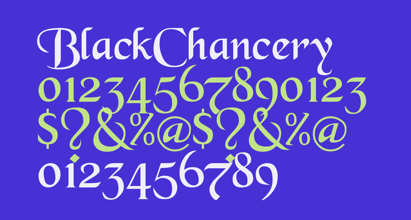 BlackChancery free Font - What Font Is