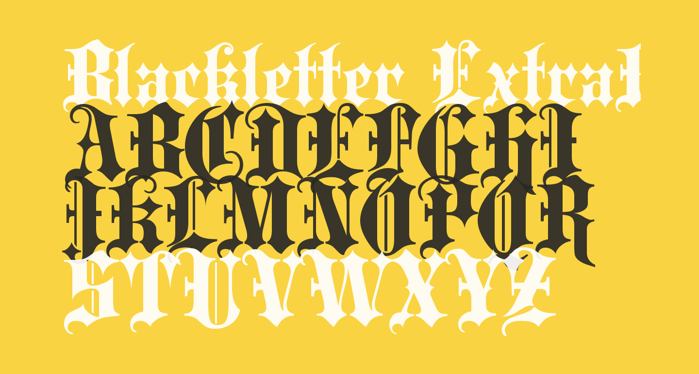 Blackletter ExtraBold free Font - What Font Is