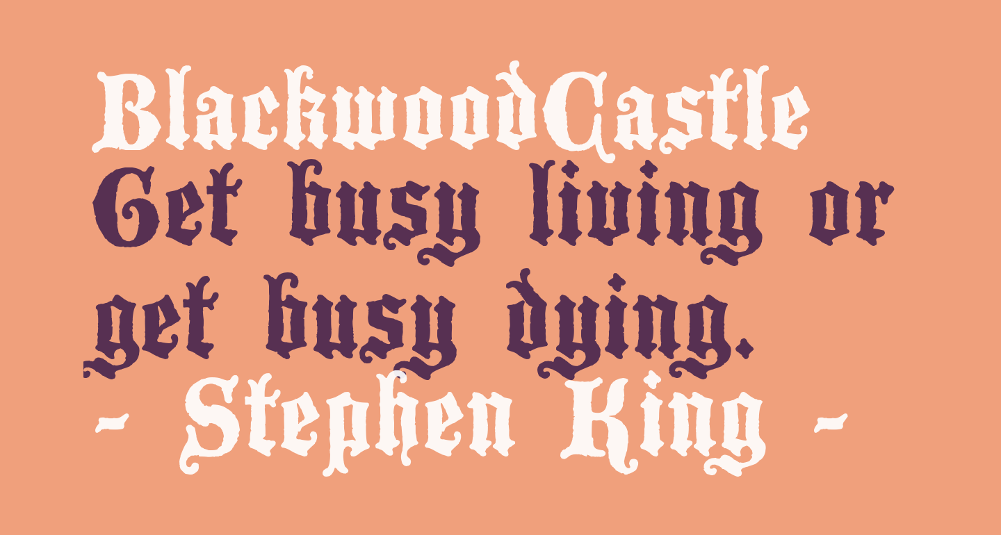 BlackwoodCastle free Font - What Font Is