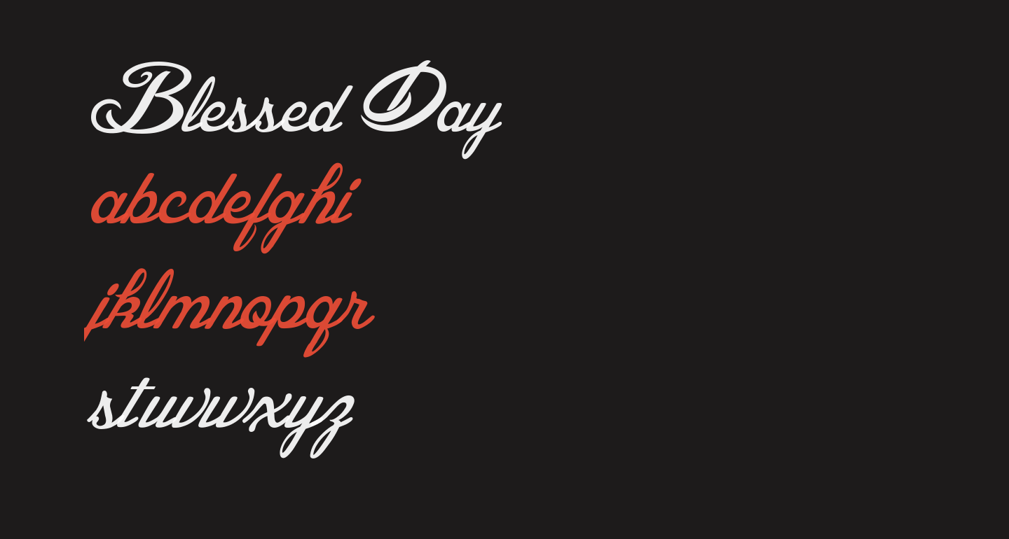 Blessed Day free Font - What Font Is