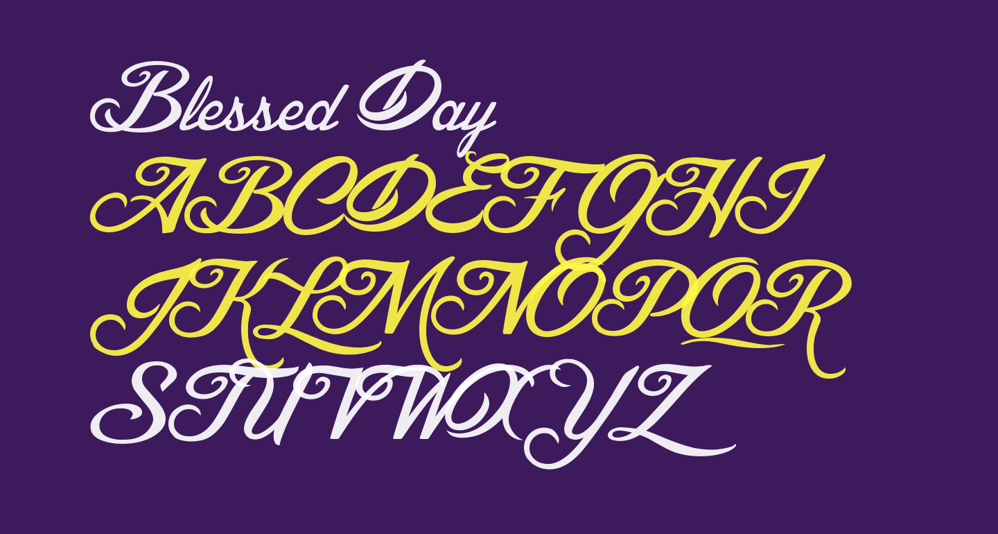 Blessed Day free Font - What Font Is