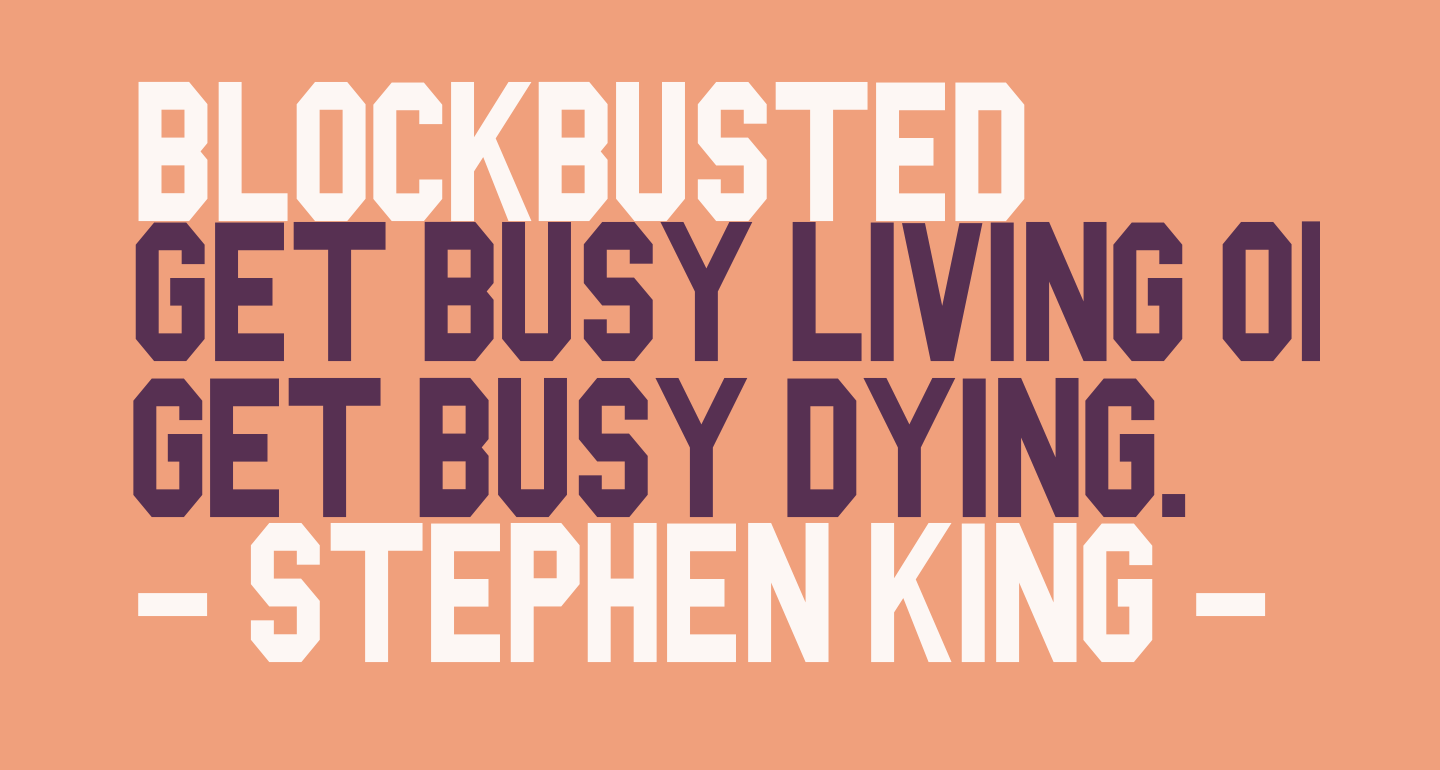 Blockbusted free Font - What Font Is