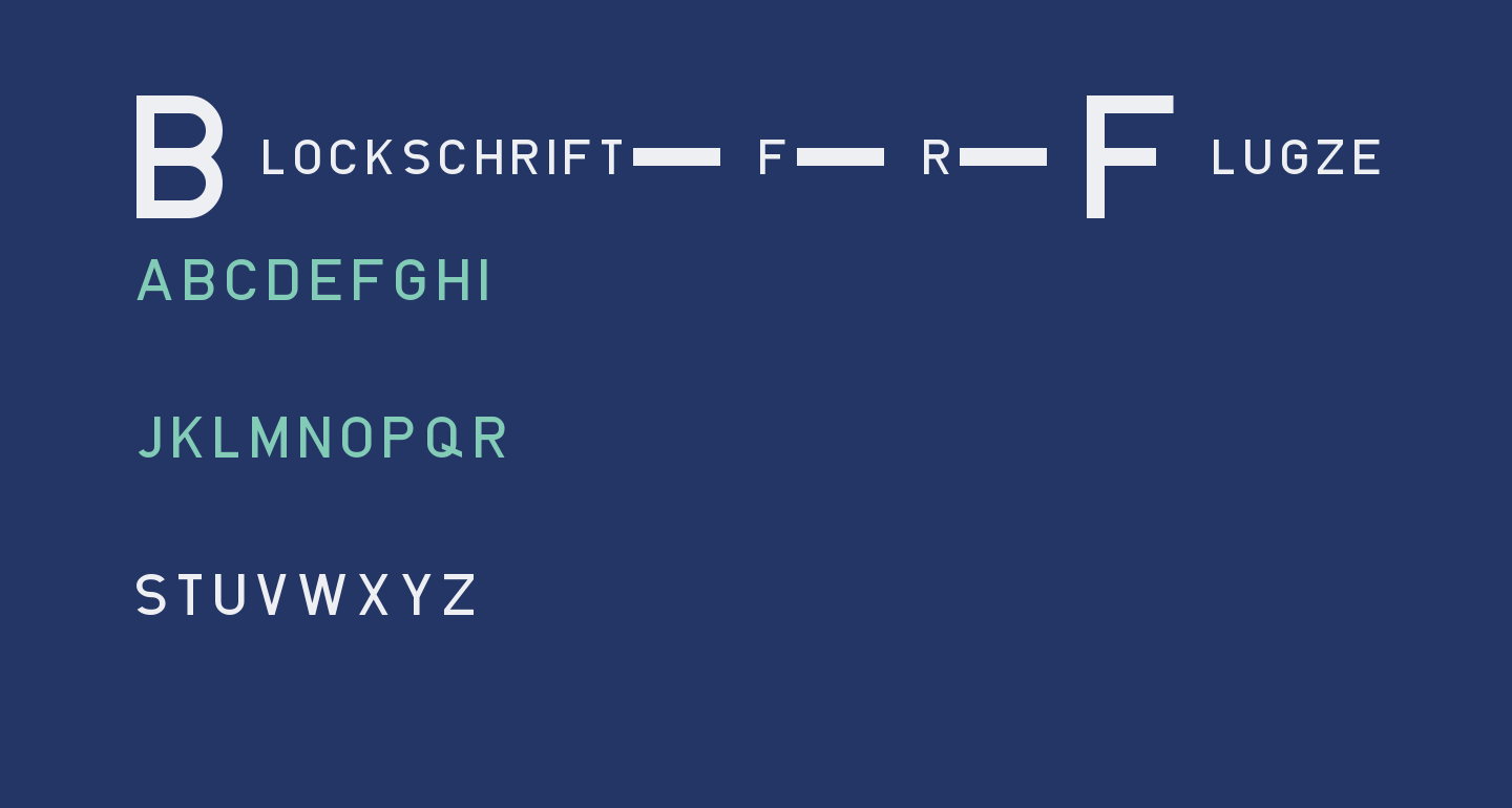 Blockschrift-f-r-Flugzeuge free Font - What Font Is