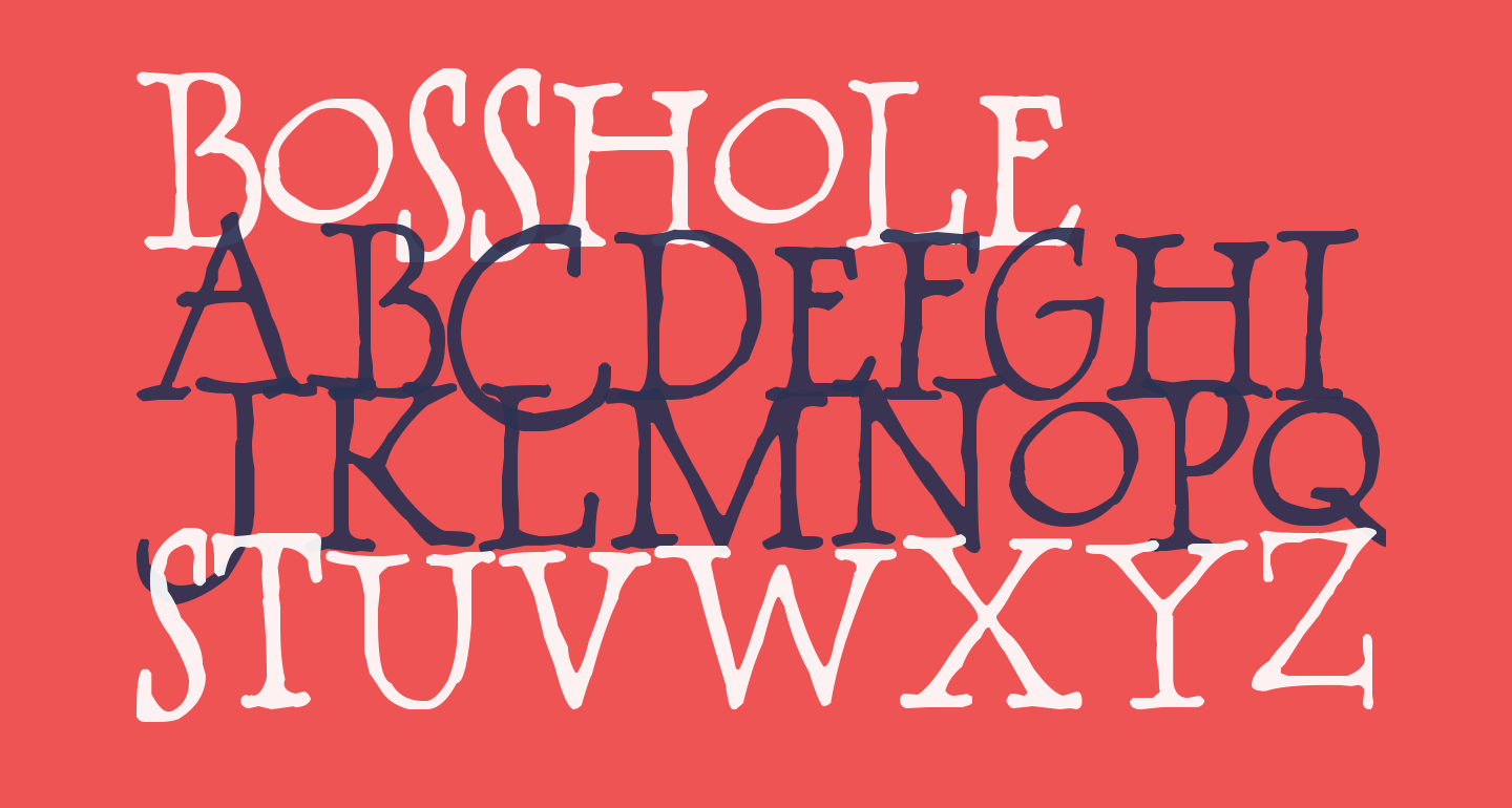 BOSSHOLE free Font - What Font Is