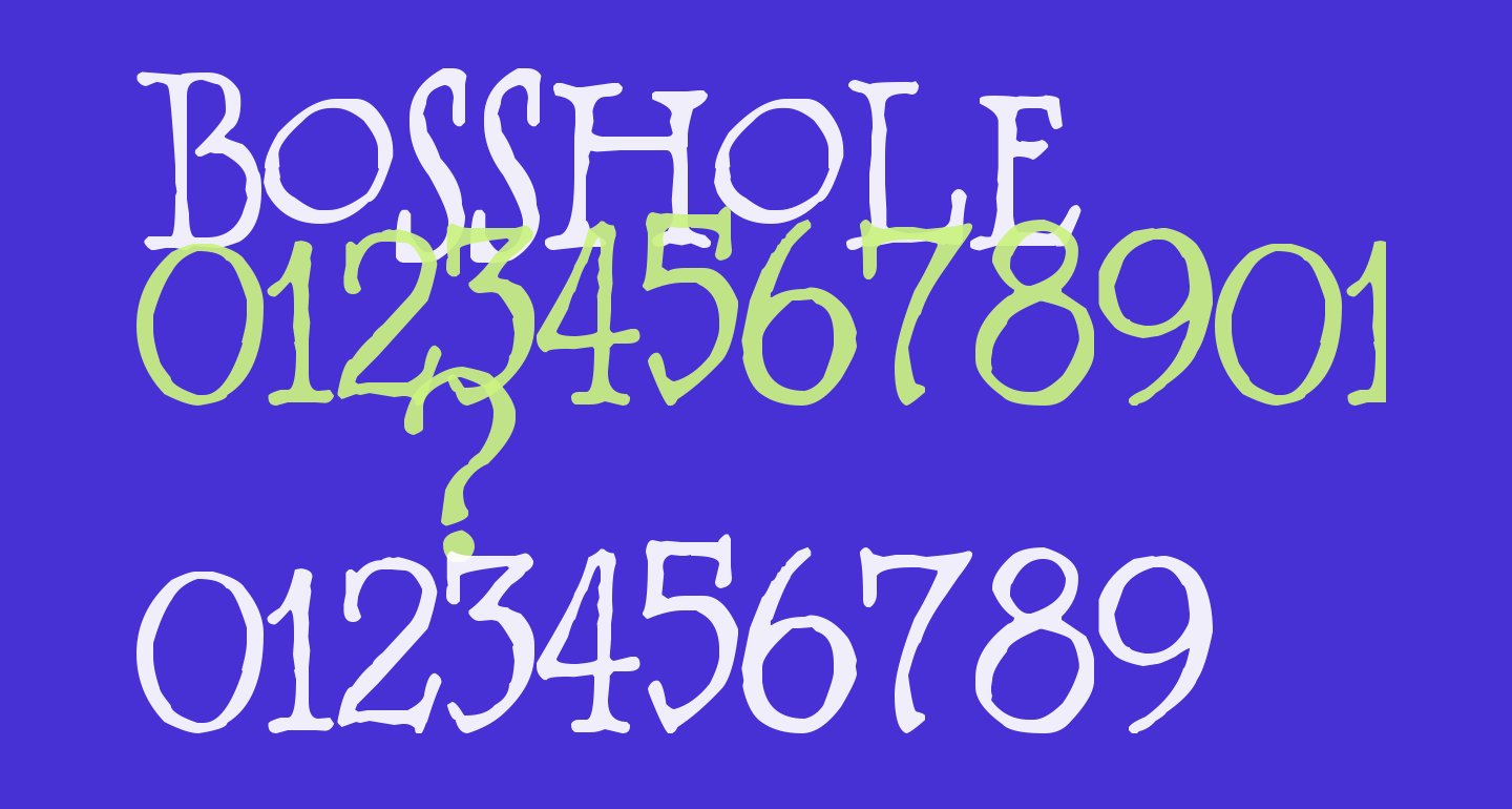 BOSSHOLE free Font - What Font Is