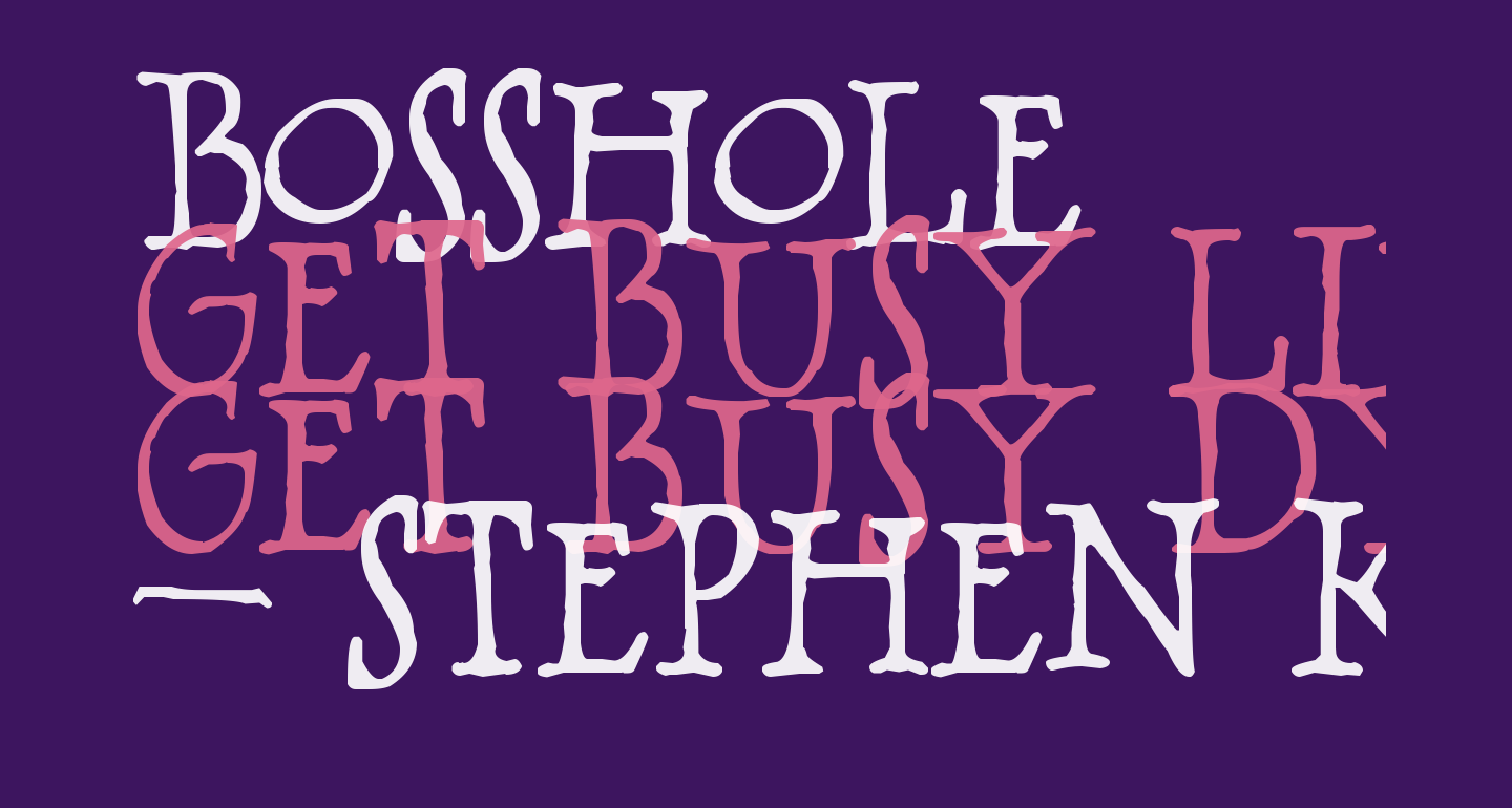 BOSSHOLE free Font - What Font Is