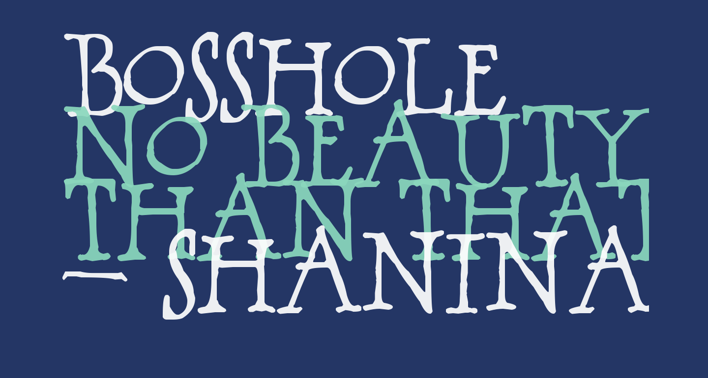 BOSSHOLE free Font - What Font Is