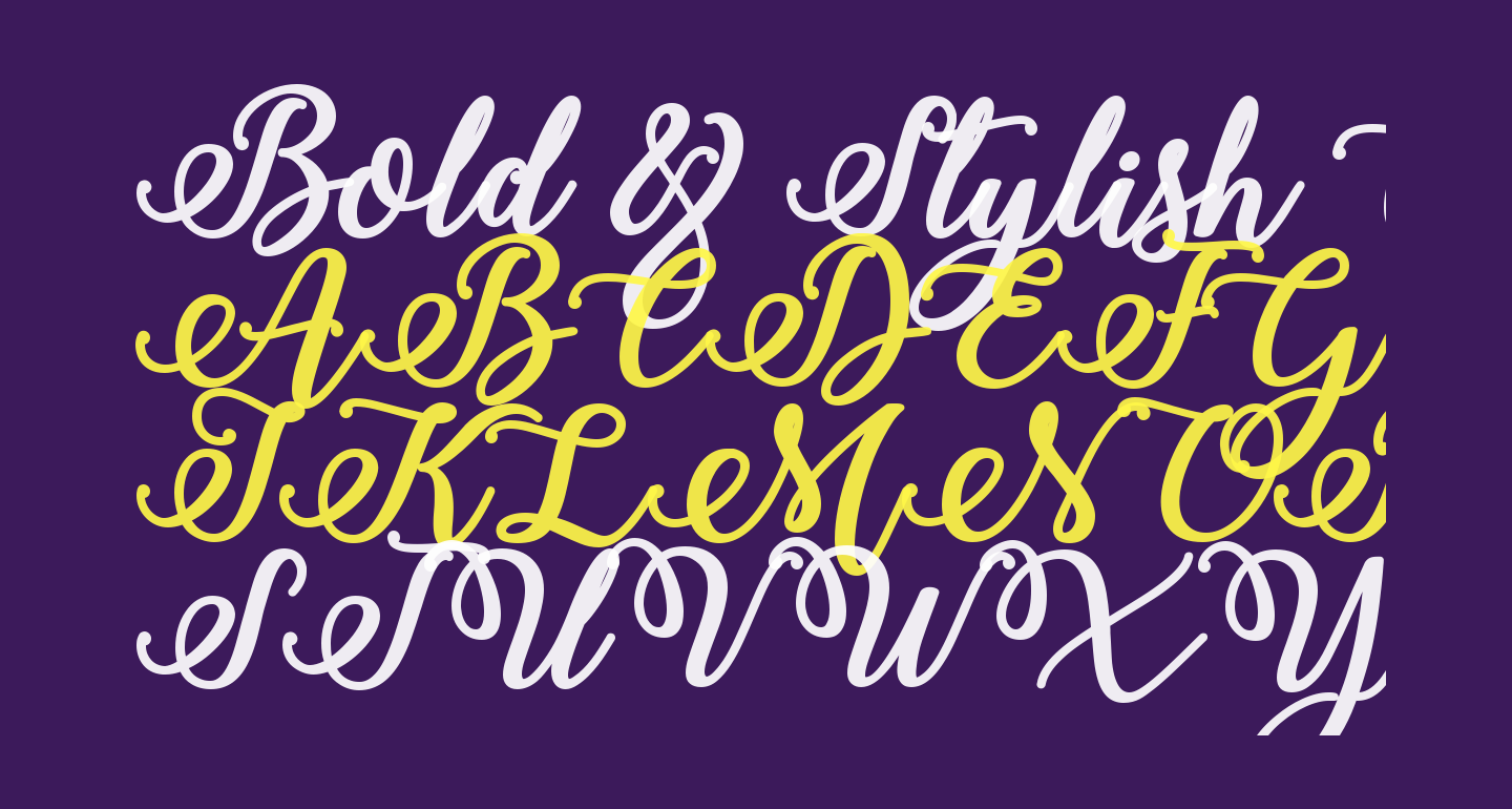 Bold & Stylish Calligraphy free Font - What Font Is