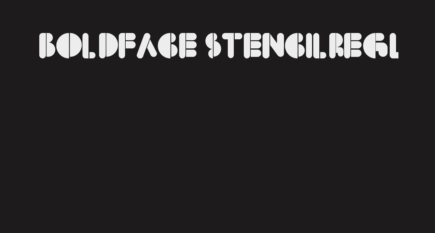 BoldFace StencilRegular free Font - What Font Is