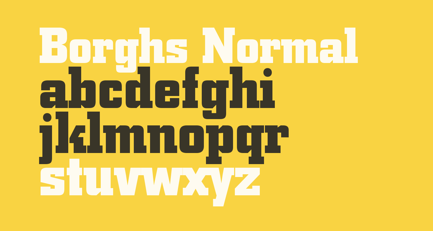 Borghs Normal free Font - What Font Is