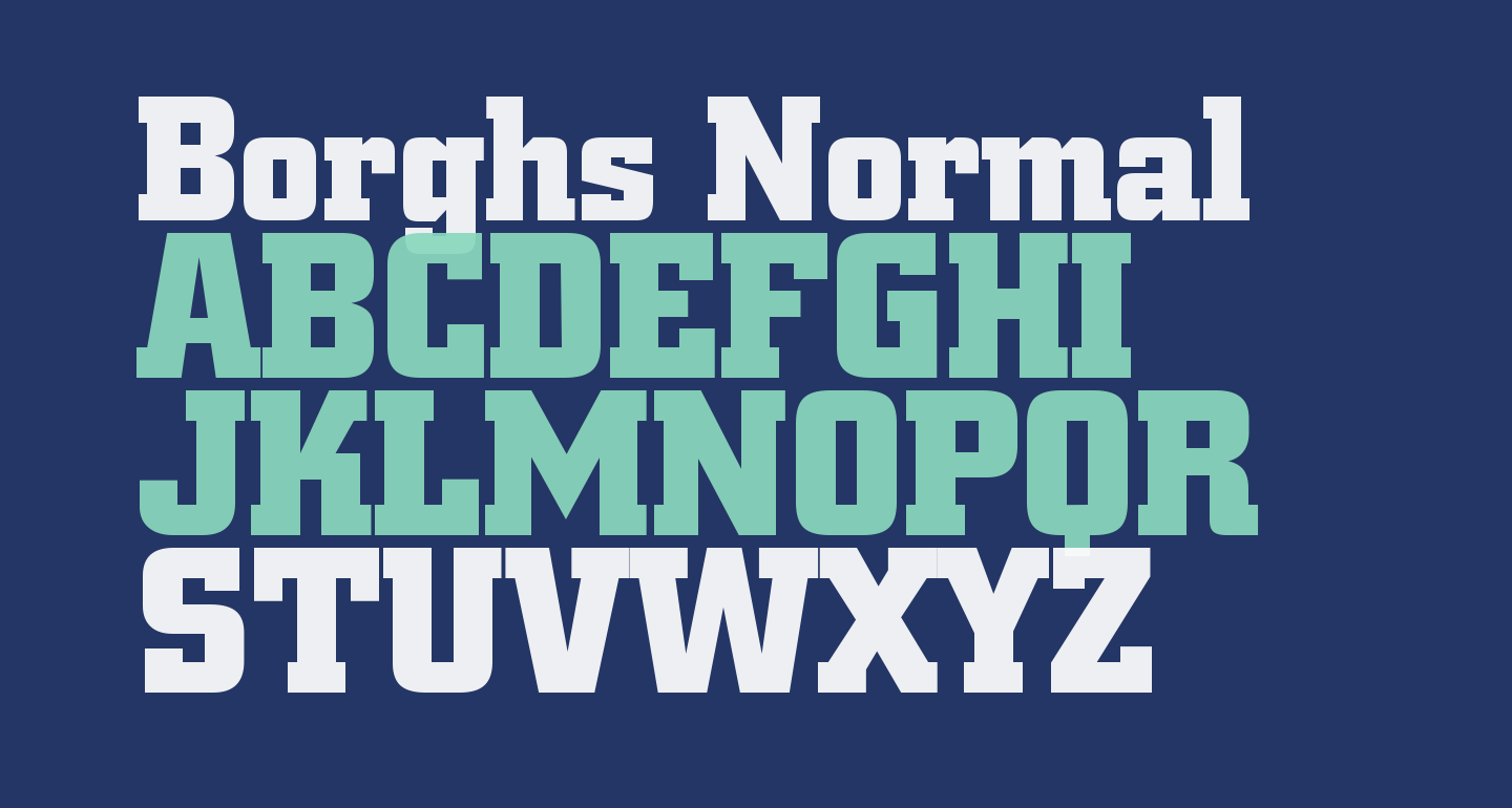 Borghs Normal free Font - What Font Is