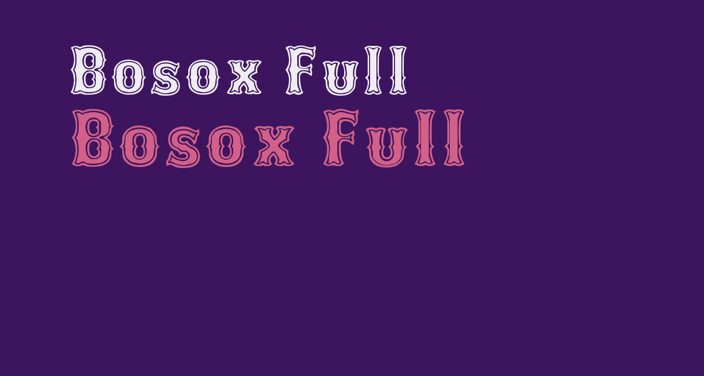 Bosox Full free Font - What Font Is