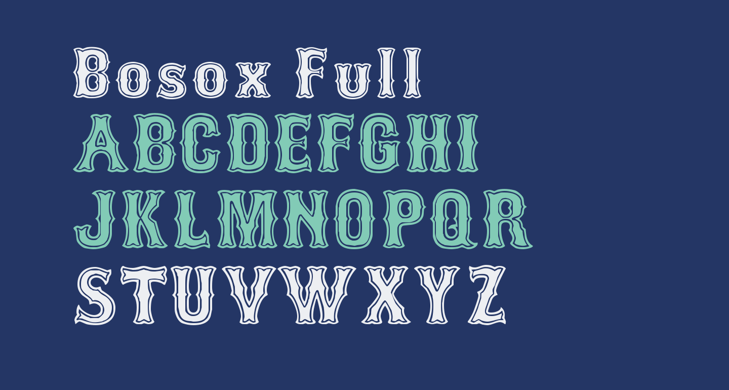 Bosox Full free Font - What Font Is