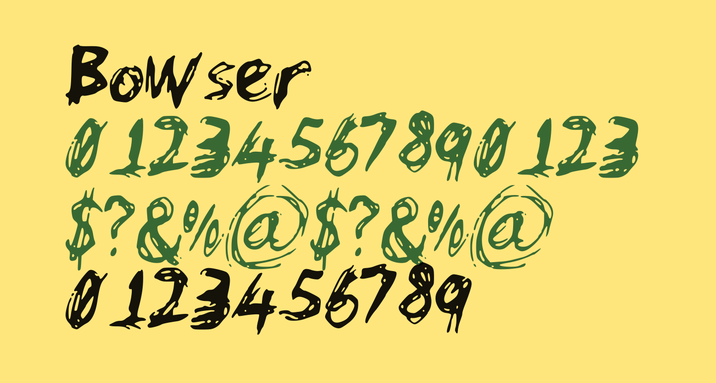 Bowser free Font - What Font Is