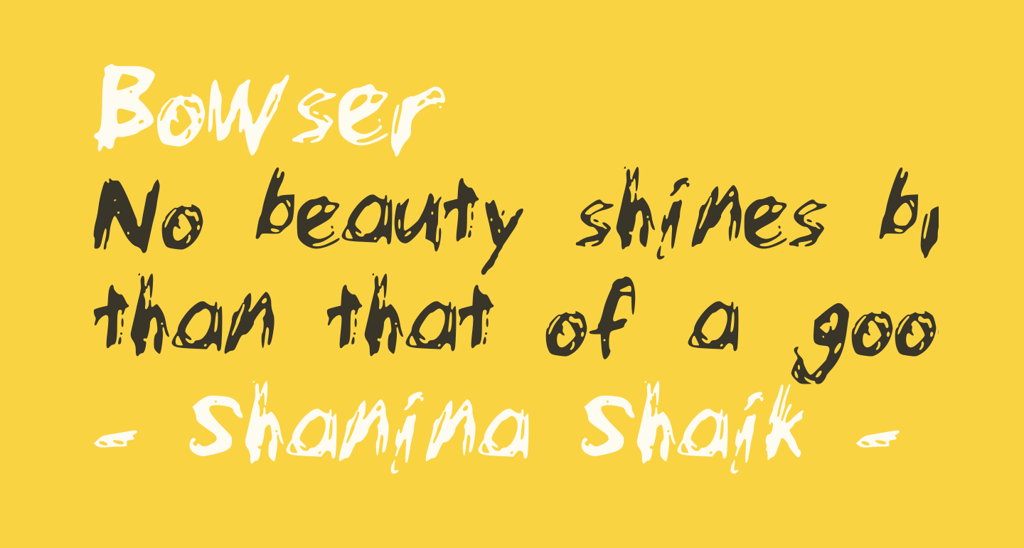 Bowser free Font - What Font Is