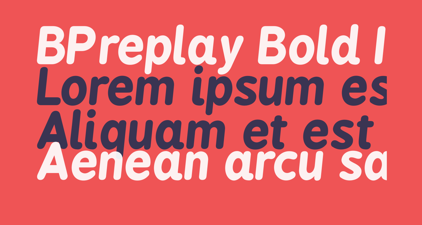 BPreplay Bold Italic free Font - What Font Is