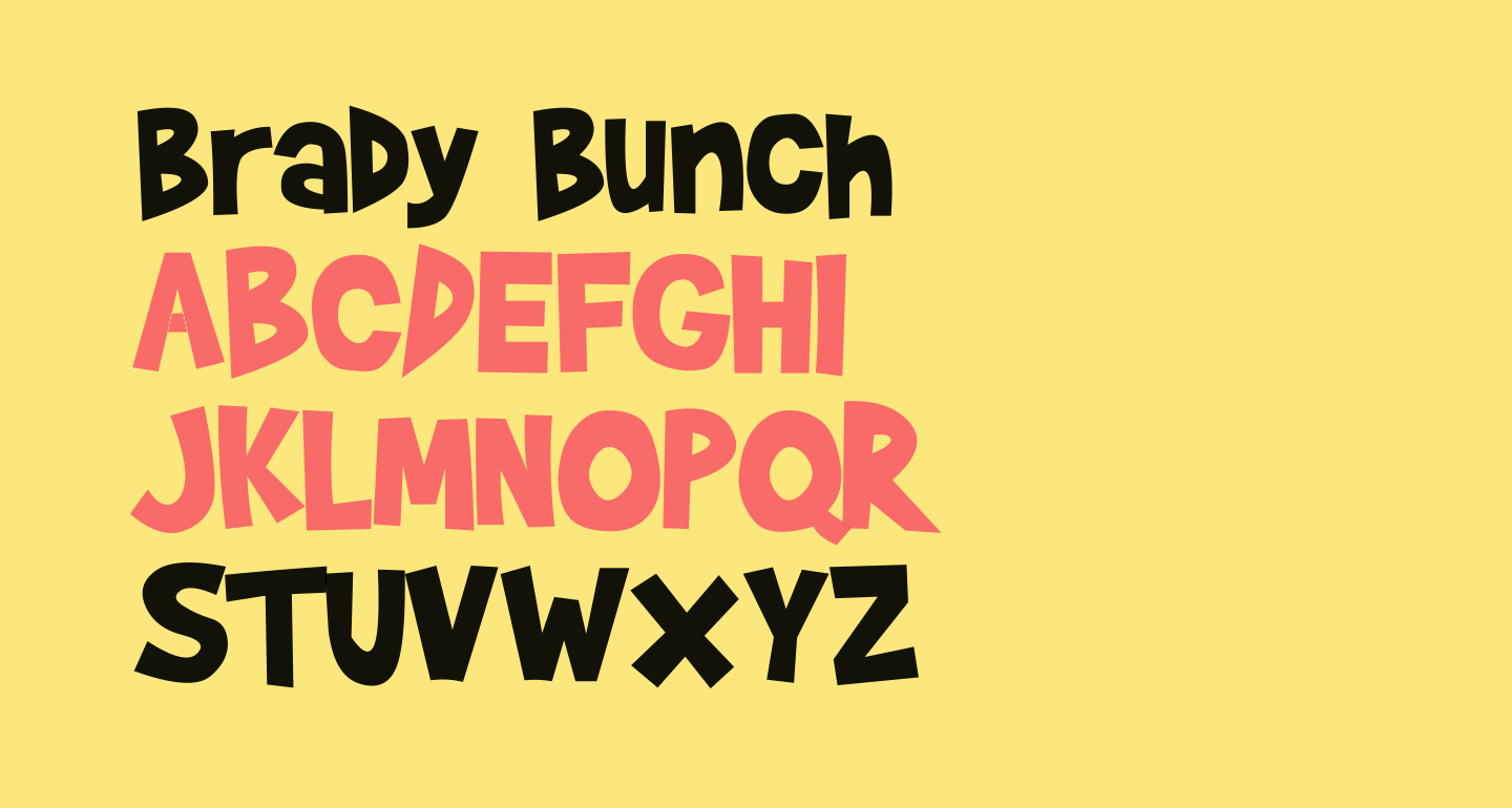Brady Bunch Free Font What Font Is