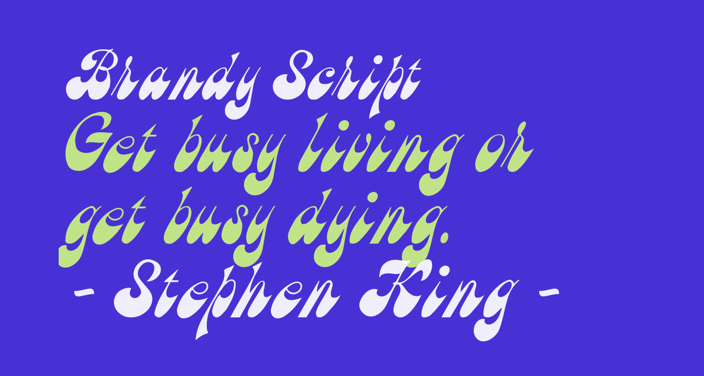 Brandy Script free Font - What Font Is