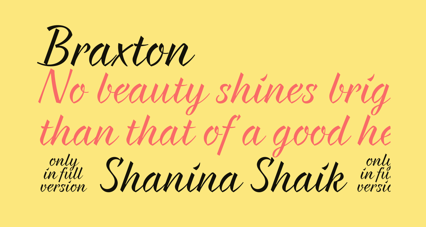 Braxton free Font - What Font Is