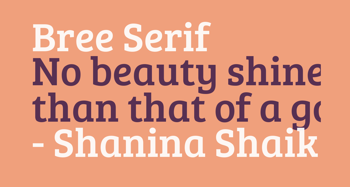 Bree Serif free Font - What Font Is