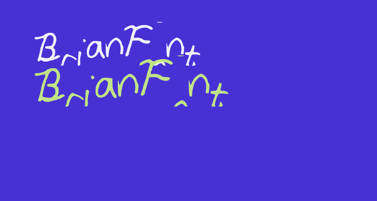 BrianFont free Font - What Font Is